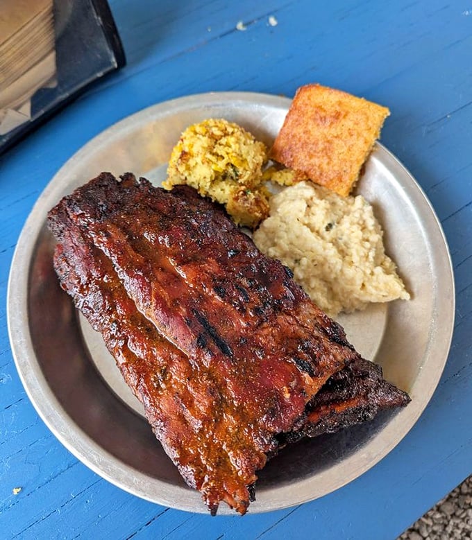 Behold the holy grail of barbecue &ndash; ribs with a bark so perfect, they should be in a museum. The sides aren't playing second fiddle either.