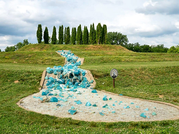 This stunning glass art installation transforms ordinary ground into something absolutely magical and Instagram-worthy.