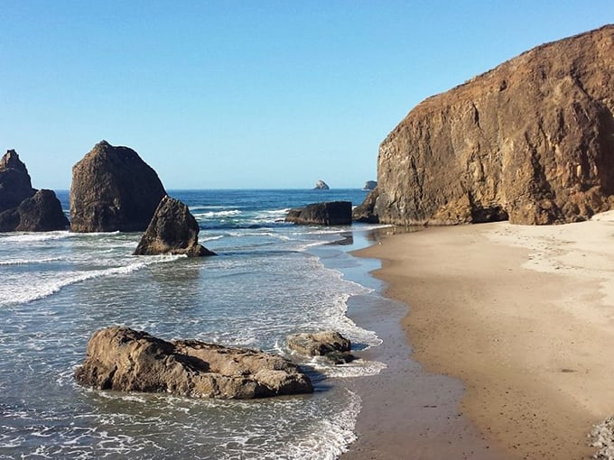 Nature's sculpture garden at low tide. These rock formations have been perfecting their poses for thousands of years&mdash;no Instagram filters needed.