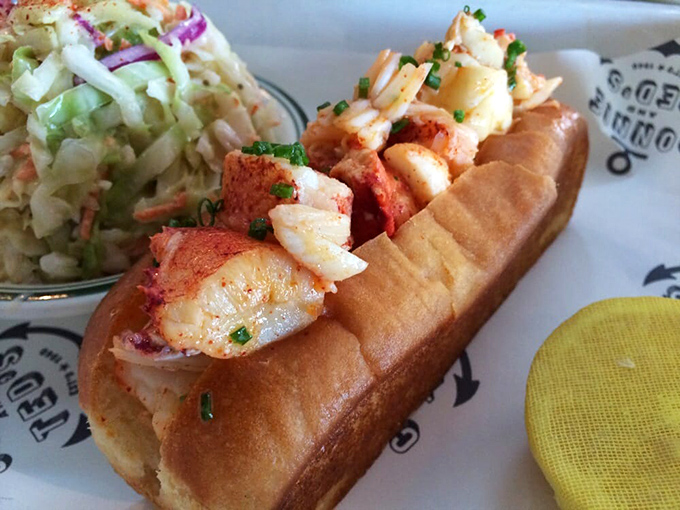 The star of the show: a classic lobster roll bursting with sweet meat, perfectly dressed and nestled in a buttery toasted bun. Worth crossing state lines for.