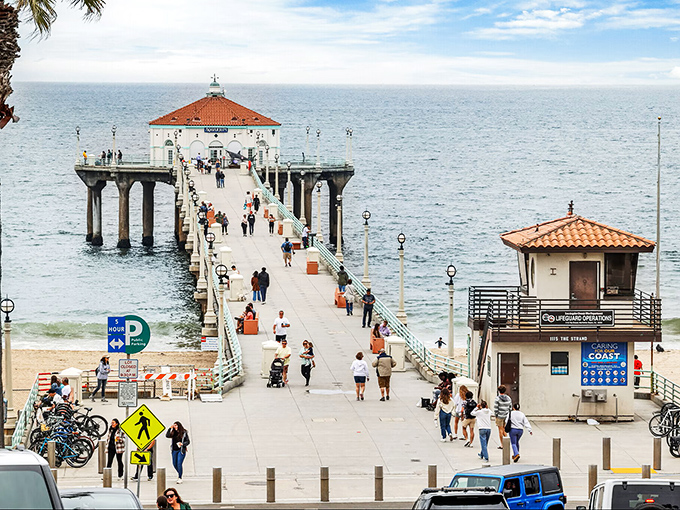 Not just a pretty walkway&mdash;the Manhattan Beach Pier offers prime territory for contemplative ocean gazing and impromptu dolphin spotting.