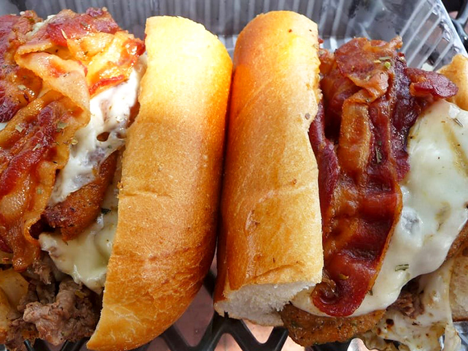 This isn't just a sandwich; it's a Philadelphia masterpiece. Meat, cheese, and bread achieving a harmony that musicians envy.