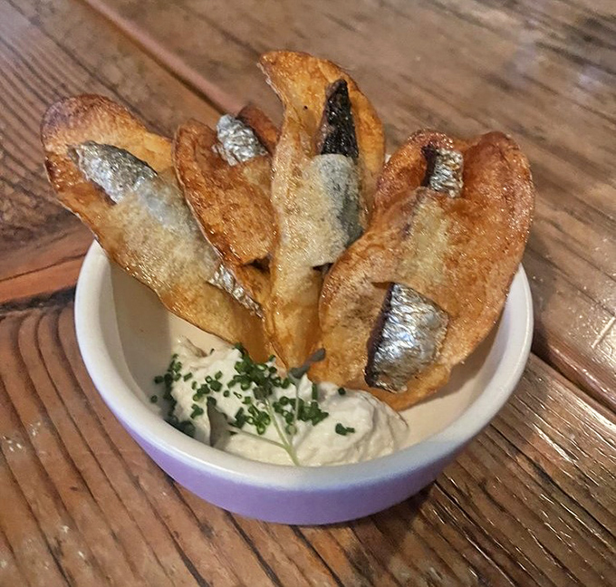 These aren't your grandfather's tin sardines &ndash; they're the Cadillac of fish-on-chip combinations, complete with cultured butter.
