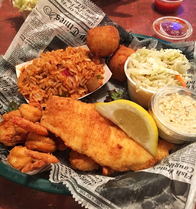 Seafood this fresh doesn't need fancy plating&mdash;just newspaper, a lemon wedge, and your undivided attention. The flounder practically jumped from ocean to fryer.