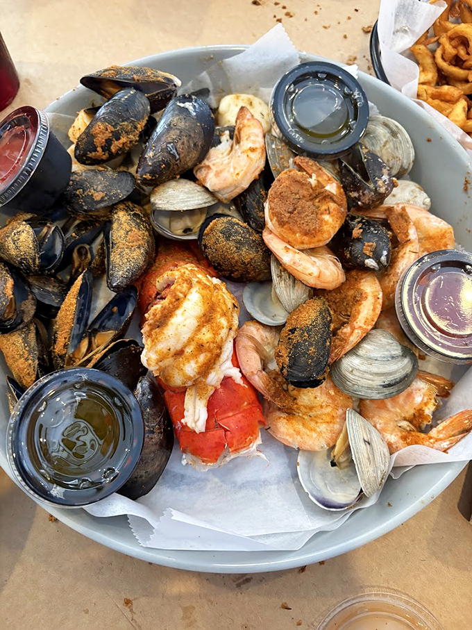 A seafood sampler that would make Neptune himself jealous&mdash;mussels, clams, shrimp and crab dusted with that magical Maryland spice blend.
