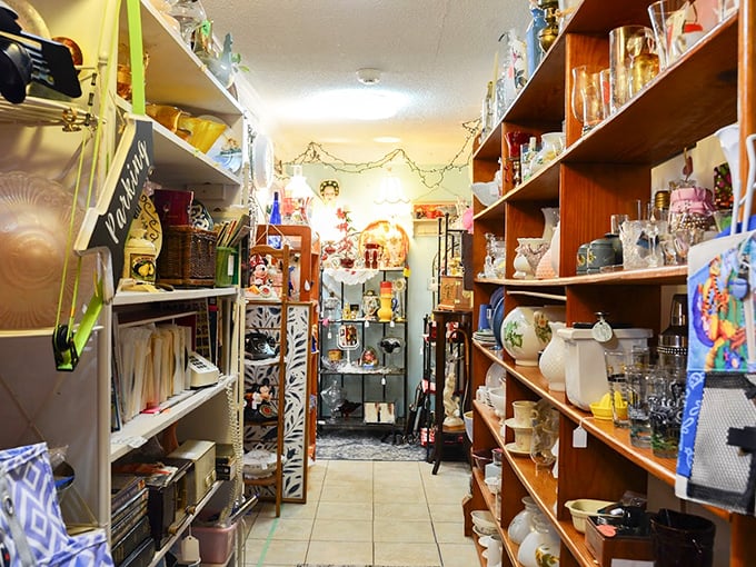 Narrow pathways create a delightful treasure hunt atmosphere. Indiana Jones would need breadcrumbs to find his way back out.