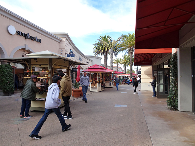 Serious shoppers on a mission. Notice how everyone walks with purpose&mdash;that's the stride of people who've spotted 70% off signs from 50 yards away.
