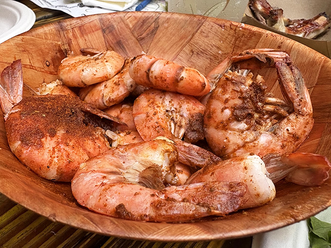 These aren't just shrimp&mdash;they're a masterclass in simplicity. Perfectly seasoned, expertly cooked, and served in a wooden bowl that would make Neptune himself jealous.