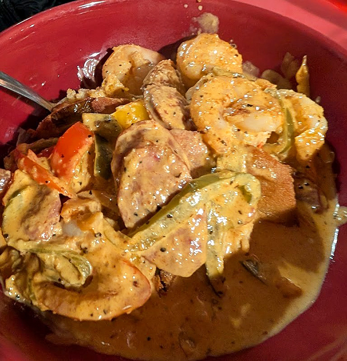 Their Shrimp and Grits elevates a Southern classic with plump shrimp and savory sauce &ndash; comfort food that hugs you from the inside out.