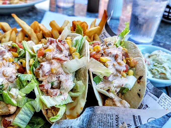 These aren't just shrimp tacos&mdash;they're edible love letters from the sea, stuffed with plump shrimp, fresh veggies, and that magical sauce.