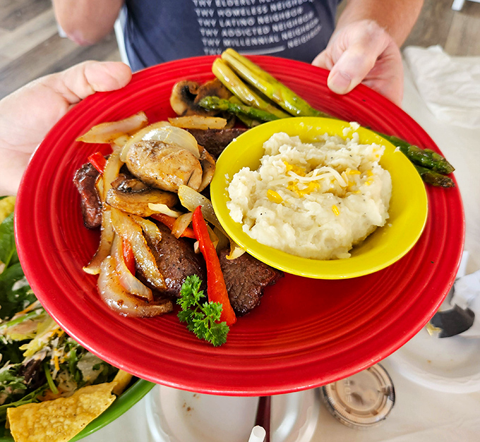 These sirloin tips aren't just cooked, they're transformed &ndash; a symphony of beef, mushrooms, and peppers that makes you want to applaud between bites.