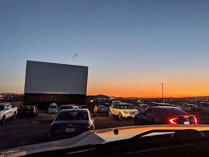 Nothing says "classic Americana" quite like watching movies under the stars at Barstow's Skyline Drive-in, where the sky puts on its own show at sunset.
