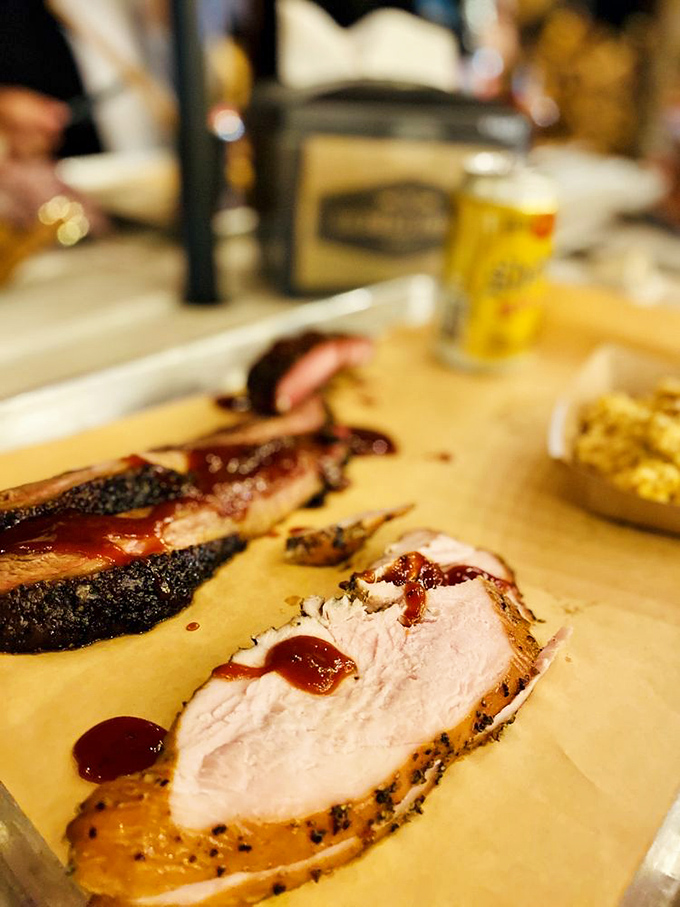 Behold the star of the show: smoked turkey so juicy and perfectly seasoned it might just convert even the most dedicated brisket enthusiast.