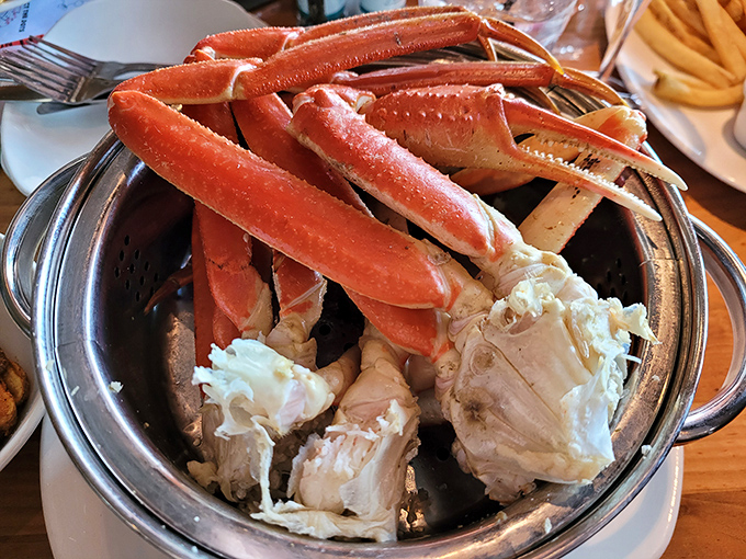 Snow crab legs: Nature's way of saying "you'll have to work for this deliciousness." The reward is sweet, tender meat that's worth every crack.