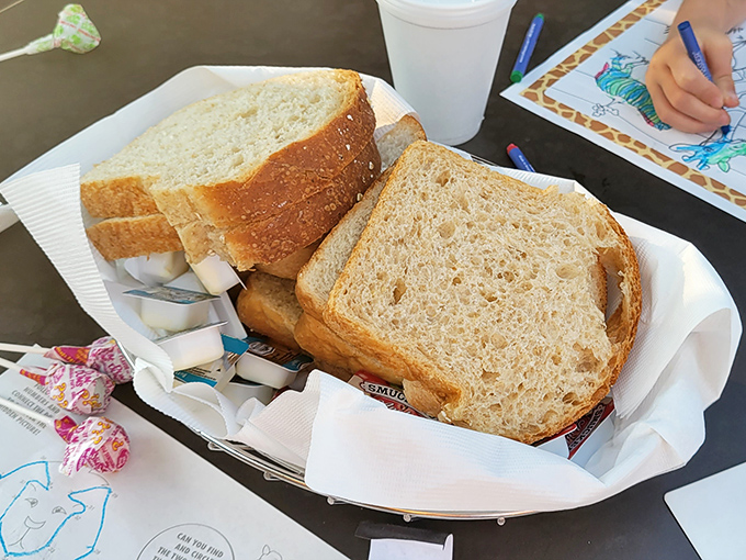 Thick-sliced sourdough that makes store-bought bread look like a sad imposter. This is what carb dreams are made of.