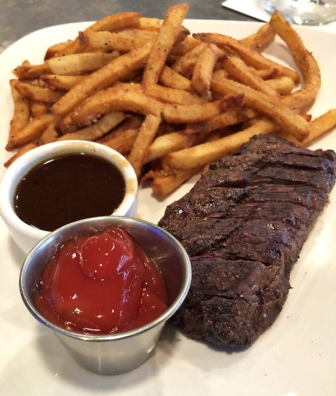 Steak frites that would make a Parisian weep with joy &ndash; perfectly seared beef alongside fries that deserve their own fan club.