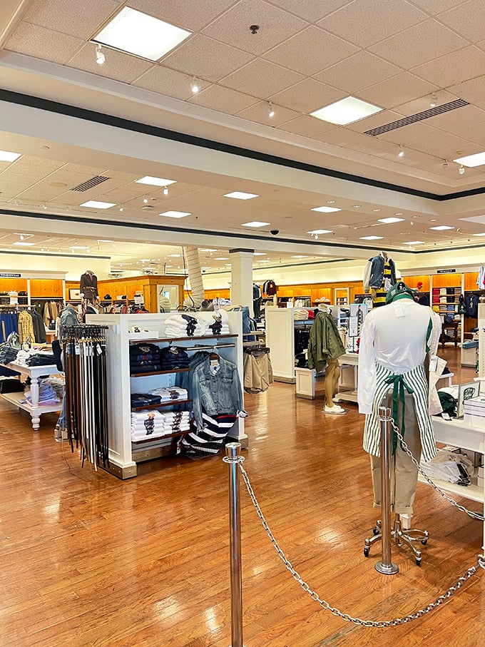 Perfectly organized merchandise awaits your perusal. Like a well-conducted orchestra, every display has its purpose.