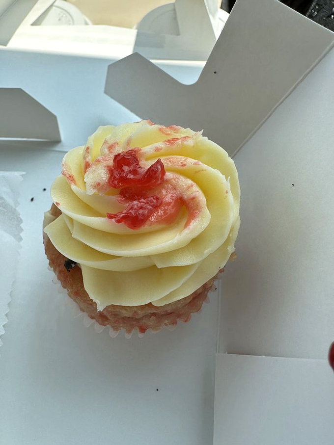 This strawberry cream muffin isn't just dessert masquerading as breakfast&mdash;it's a legitimate reason to set your alarm earlier. The swirl of buttercream could make morning people of us all.