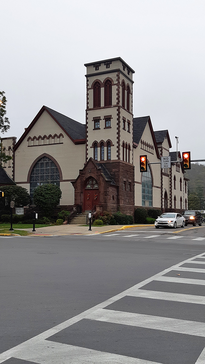 This stunning historic church anchors Wellsboro's streetscape with its impressive tower and stone detailing—architectural eye candy that stops passersby in their tracks.