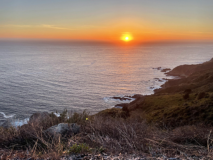 Mother Nature's nightly light show turns the Pacific horizon into a canvas of orange and gold. Sunset FOMO is very real here.