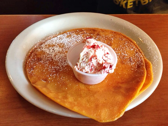 Swedish pancakes so thin and golden they practically whisper "eat me" &ndash; that lingonberry cream is the stuff breakfast dreams are made of.