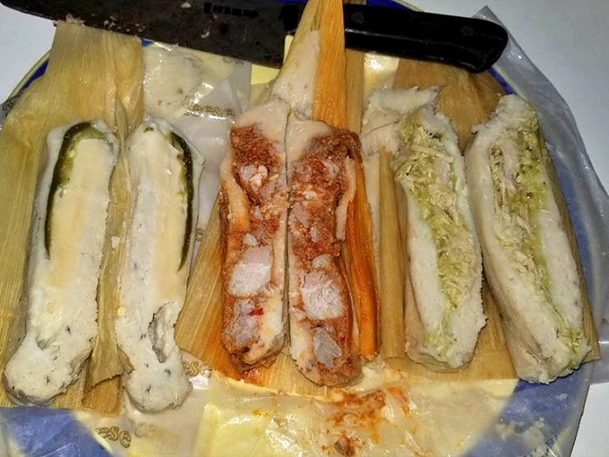 Behold the holy trinity of tamale perfection &ndash; each corn husk wrapper hiding pure culinary gold inside.