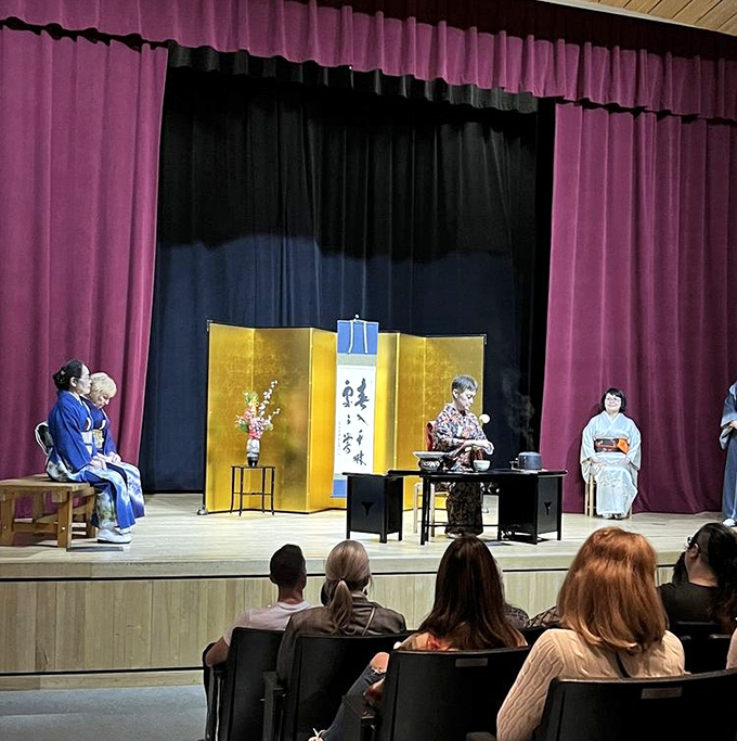 Traditional tea ceremony performers demonstrate that making tea can be high art, not just morning survival.