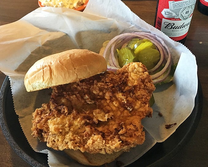 Behold the star attraction: a tenderloin so perfectly breaded it extends well beyond its bun&mdash;a true Iowa handshake in sandwich form.