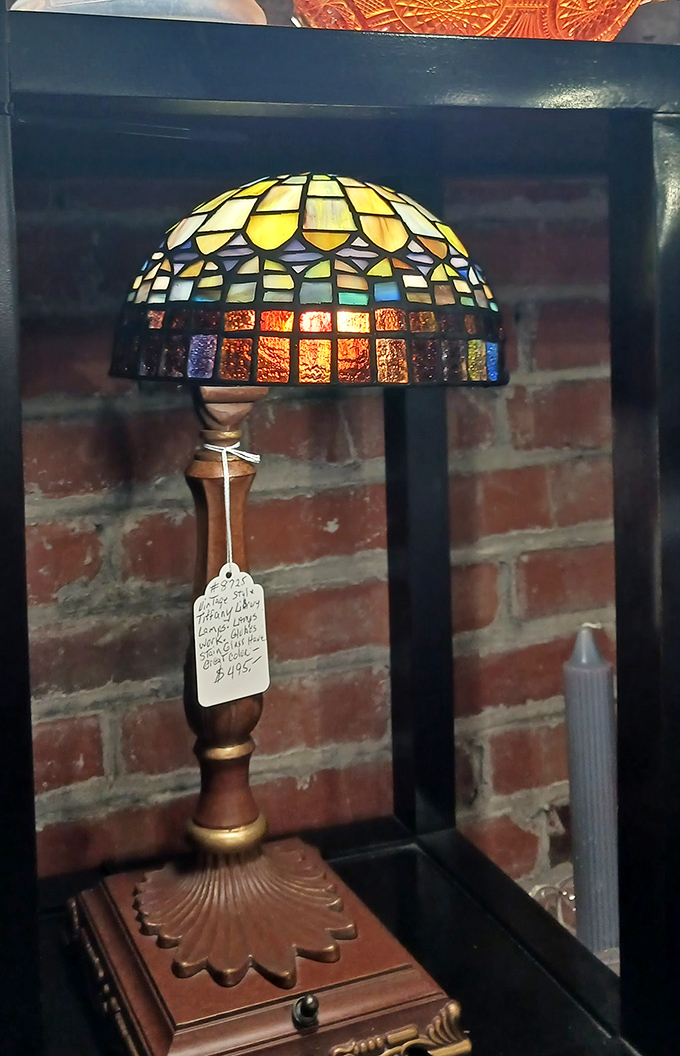 This Tiffany-style lamp isn't just illumination; it's stained-glass artwork that transforms ordinary light into a kaleidoscope for grown-ups.