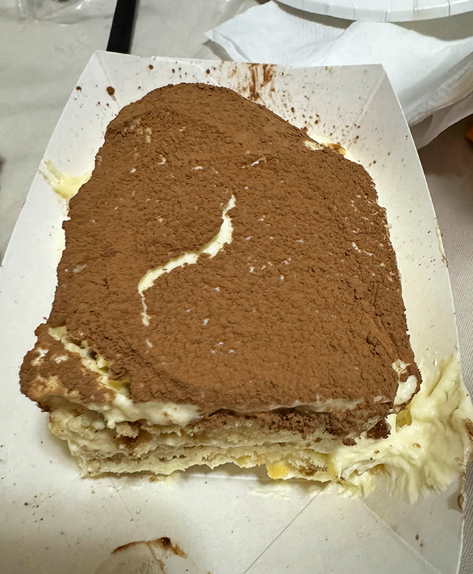 Behold the star attraction: layers of espresso-soaked cake and mascarpone cream dusted with cocoa&mdash;tiramisu that's worth crossing county lines for.