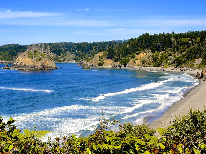 Mother Nature showing off again! Trinidad's beaches curve like perfect smiles, framed by dramatic headlands that make even jaded travelers reach for their cameras.
