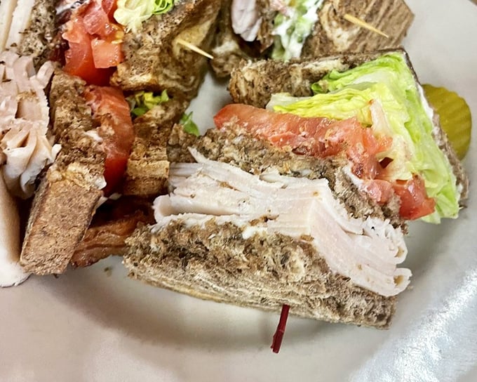 The legendary turkey club isn't trying to reinvent the sandwich wheel&mdash;it's just perfecting it with layers of real roasted turkey, crisp lettuce, and bacon that means business.