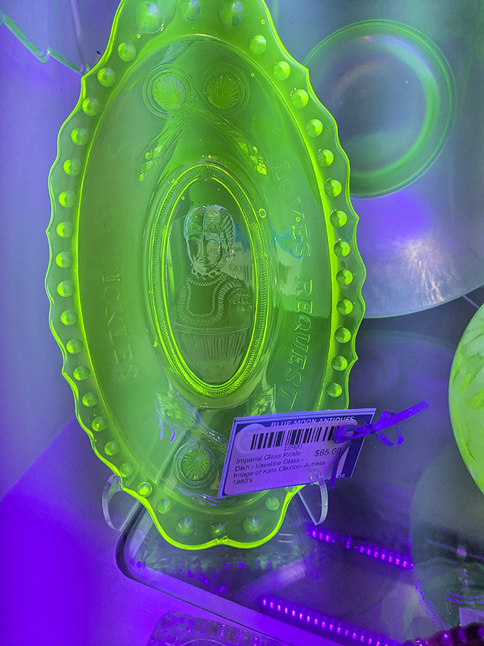 Uranium glass glows with otherworldly charm under UV light. Before you ask&mdash;no, it won't give you superpowers, but it will certainly start conversations.