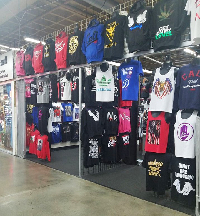 Urban fashion on full display. These aren't just t-shirts—they're wearable statements that capture LA's vibrant street culture one graphic at a time.