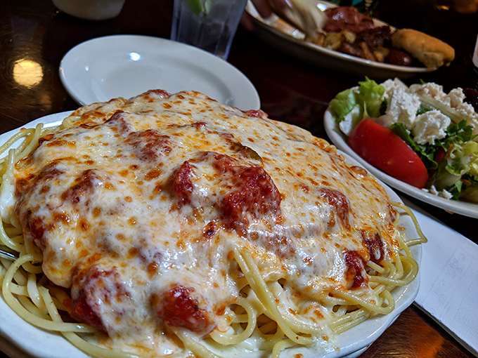 This magnificent cheese-covered monument could make a vegetarian question their life choices – gloriously unapologetic comfort food.