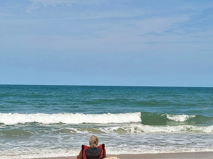 Solitude perfected: nothing between you, the waves, and absolutely zero emails. This is what vacation philosophers call "the sweet spot."