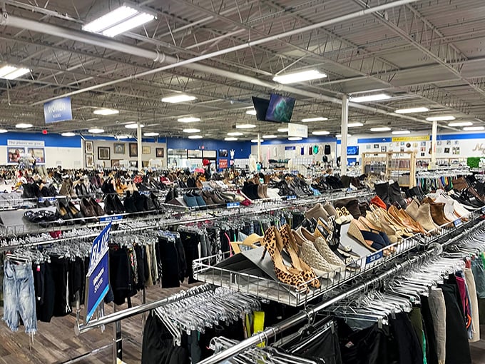 The vastness of ThriftSmart's clothing section rivals department stores but with price tags that won't trigger your credit card's fraud alert.