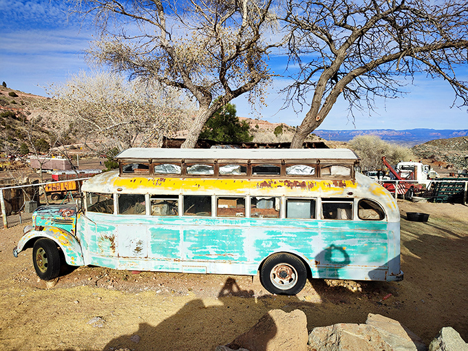 This vintage bus didn't just break down &ndash; it retired to Jerome's Gold King Mine, where vehicles come to live their best afterlife.