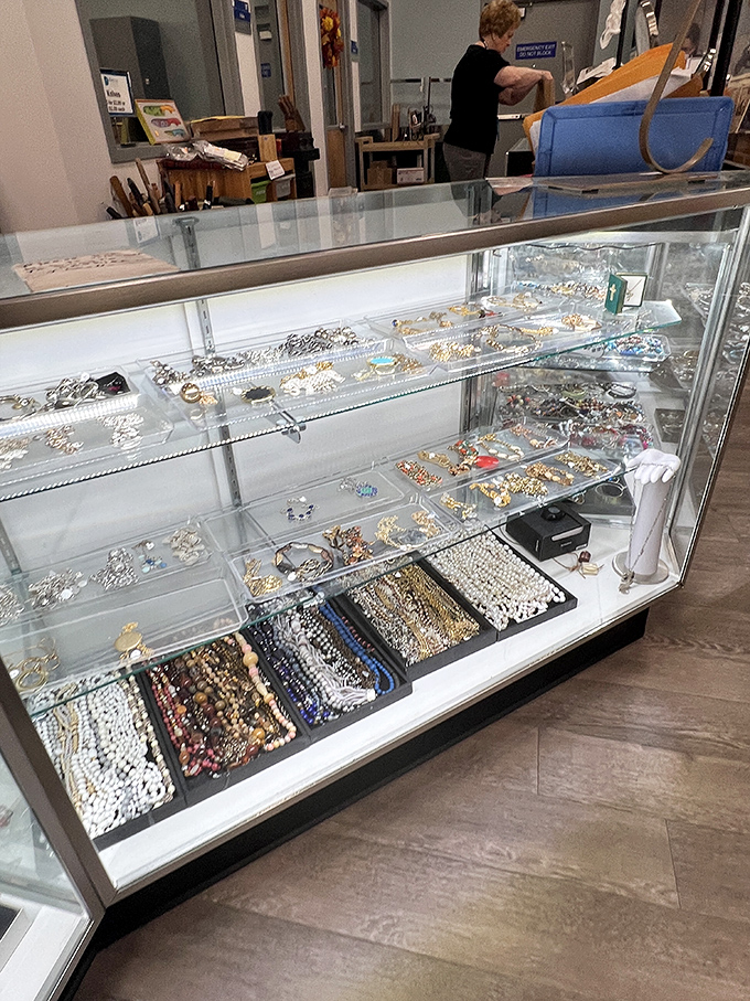 Jewelry that sparkles without the sticker shock. One person's "I never wear this" becomes another's "Where did you get that amazing necklace?"