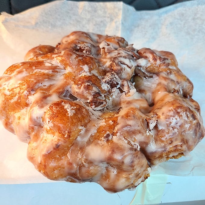 Meet the apple fritter &ndash; the magnificent, misshapen marvel of the donut world. Crispy edges, tender center, and glaze that glistens like morning dew.