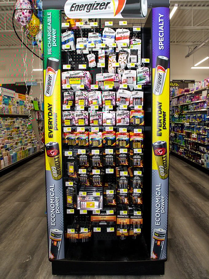 Battery heaven! Like a well-organized energy buffet where the Energizer Bunny would feel right at home.