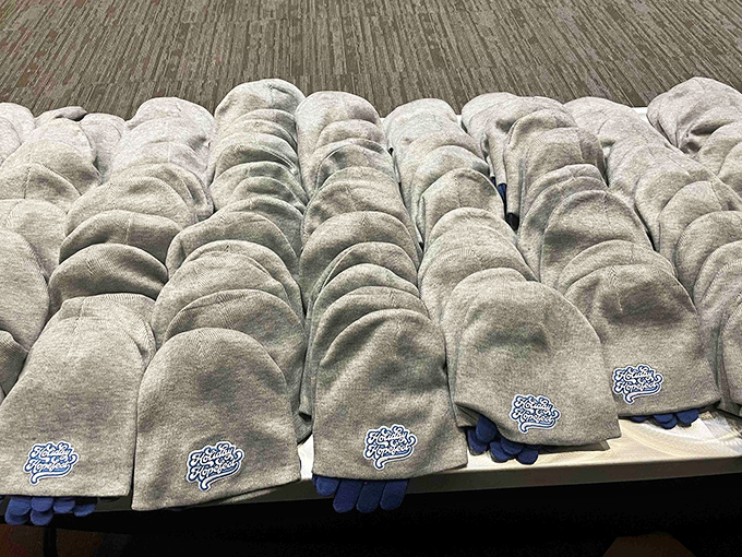 Beanie bonanza! These cozy head-warmers lined up like soldiers ready for winter battle prove one thing: good style doesn't have to cost a fortune.