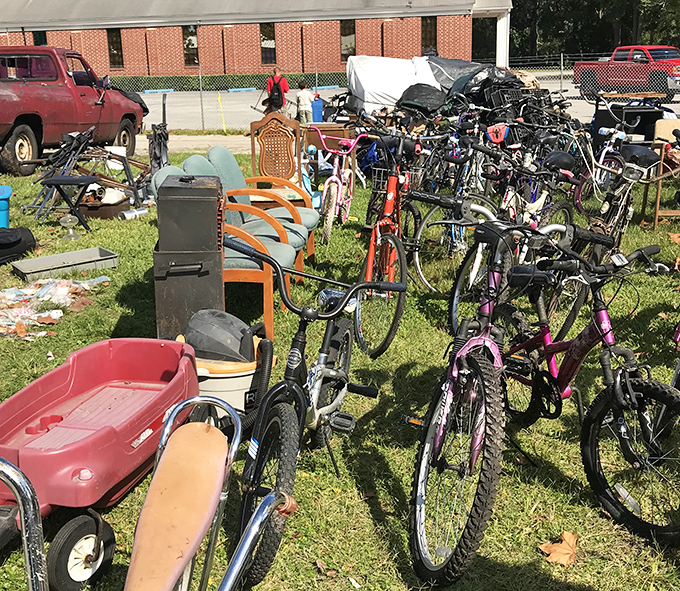 The bicycle graveyard where ten-speeds go to find their second wind and maybe a new paint job.