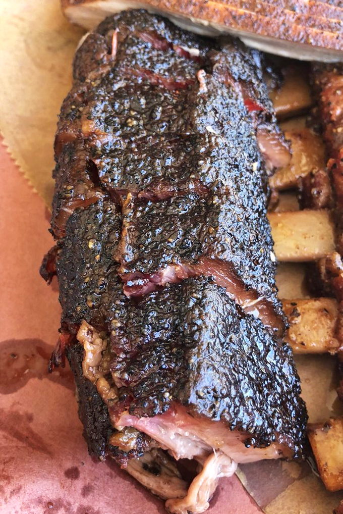 That bark! That smoke ring! This brisket has the kind of edge-to-edge perfection that makes Texans nod in respect.
