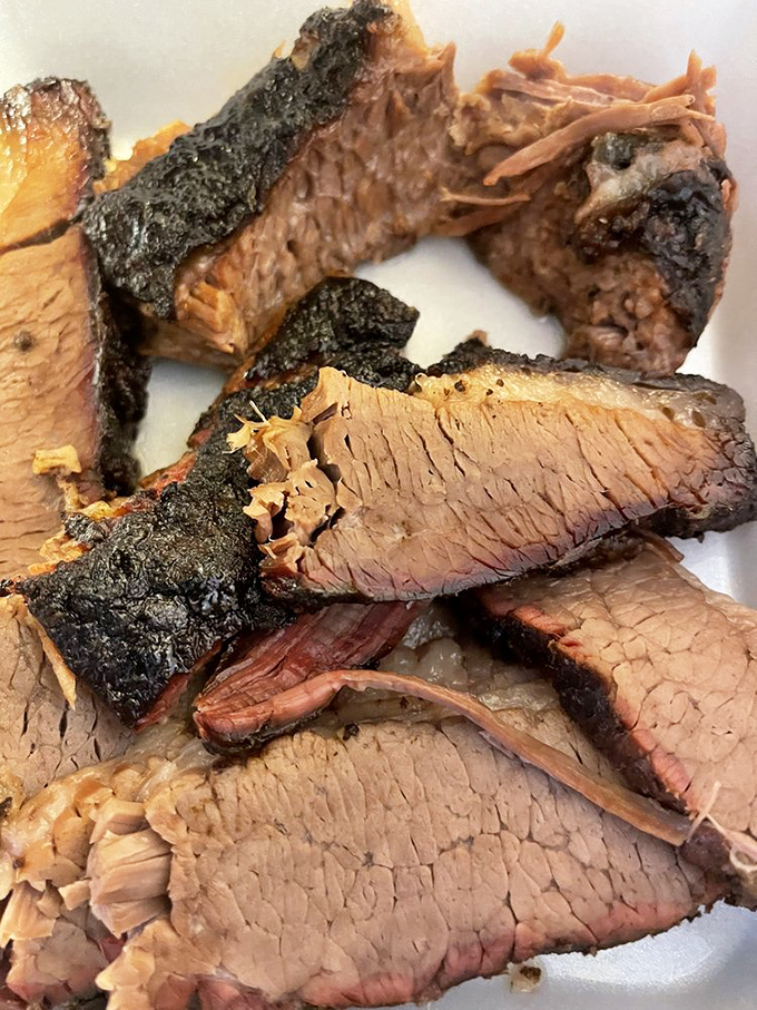 Brisket that doesn't just fall apart &ndash; it surrenders. That smoke ring is the barbecue equivalent of a Michelin star.