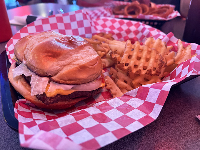 This isn't just a burger&mdash;it's edible architecture. The melty cheese cascading over a hand-formed patty creates the kind of sandwich that ruins all other burgers forever.