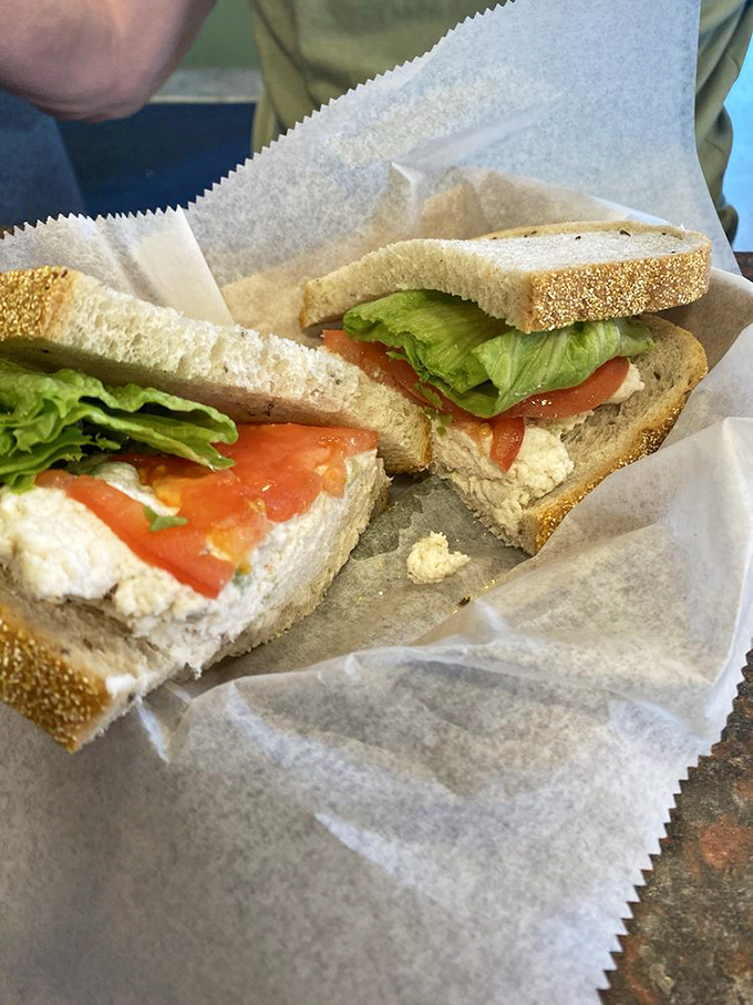The chicken salad sandwich &ndash; deceptively simple yet profoundly satisfying, like finding the perfect pair of comfortable shoes that also look fantastic.