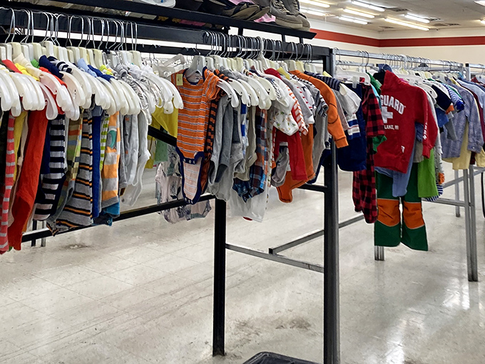 Tiny treasures for tiny humans! The children's section offers a rainbow of options for kids who grow faster than your summer tomato plants.