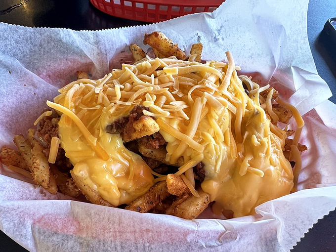 Cheese fries aren't just a side dish here&mdash;they're an architectural achievement that would make Frank Lloyd Wright weep with cheesy joy.
