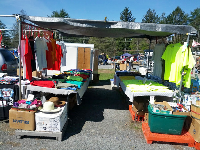 Fashion recycled, stories included. These colorful tees and bright neon shirts have lived previous lives and are ready for new adventures with their next owners.